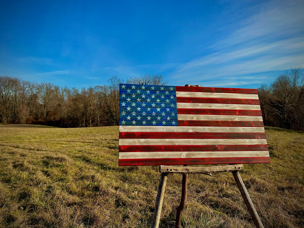 Rustic American Flag | Wooden – Farmhouse Products